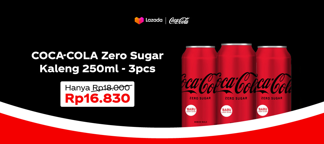Coca-Cola Zero Sugar - Kaleng 250ml - x3 Pcs